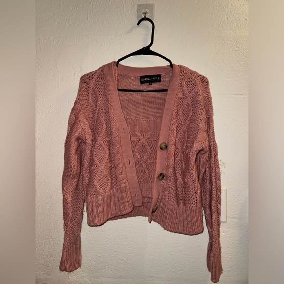 Kendall & Kylie | Sweaters | Kendall Kylie Cable Knit Cardigan With ...